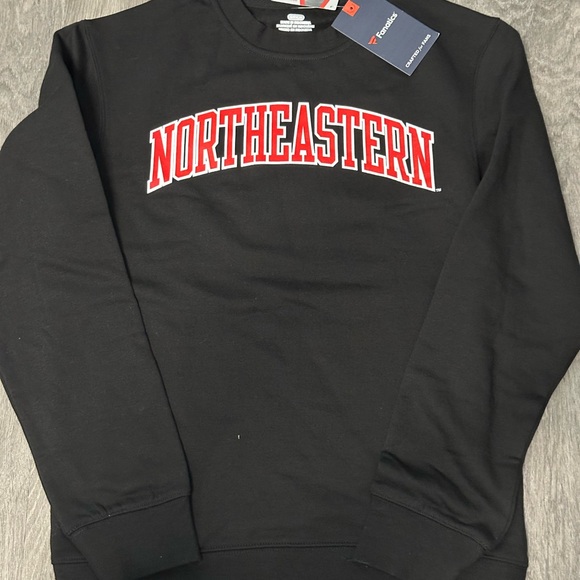 Fanatics | Shirts | Fanatics Black And Red Northeastern Crewneck ...